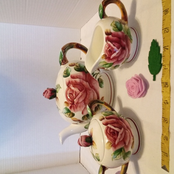 Lefton | Kitchen | Lefton Vintage Americana Teapot Set | Poshmark